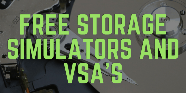 List of VSA Virtual Storage Appliance & SAN Storage Simulators