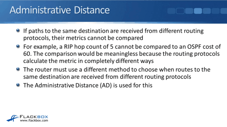 Cisco Administrative Distance Tutorial - FlackBox