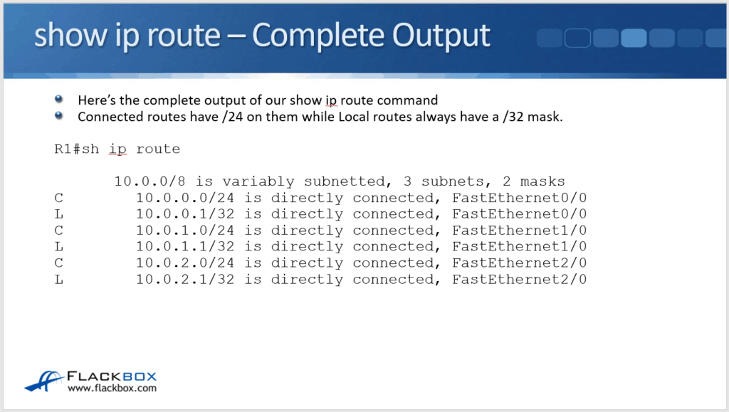 Cisco Connected and Local Routes Tutorial - FlackBox