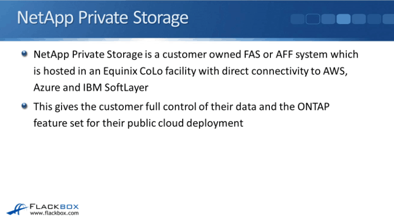 NetApp Cloud Storage Solutions Overview Tutorial - FlackBox