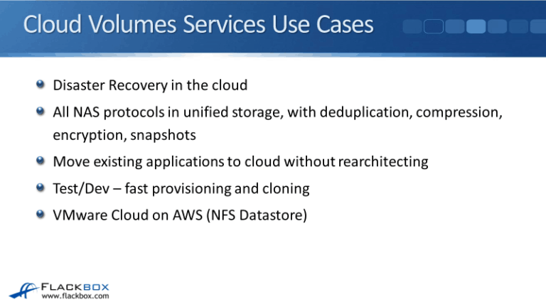NetApp Cloud Storage Solutions Overview Tutorial - FlackBox