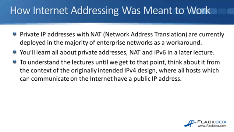 IP Address Classes - FlackBox