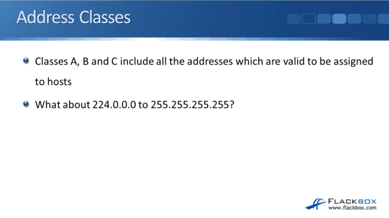 IP Address Classes - FlackBox