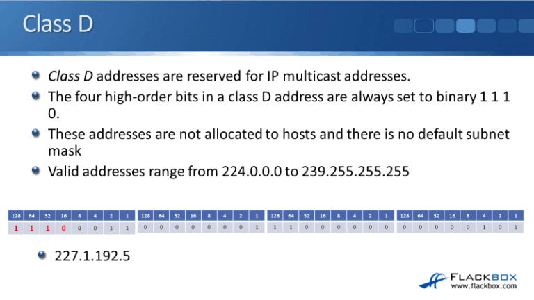 IP Address Classes - FlackBox