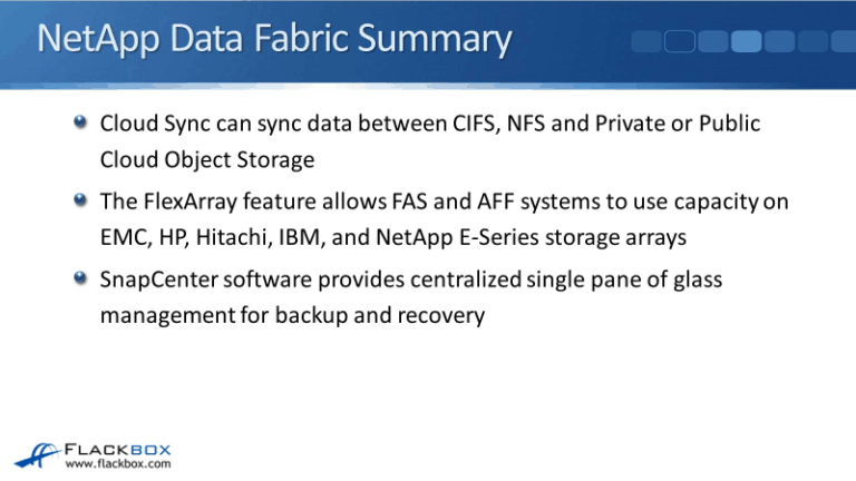 The NetApp Data Fabric - Overview Tutorial - FlackBox