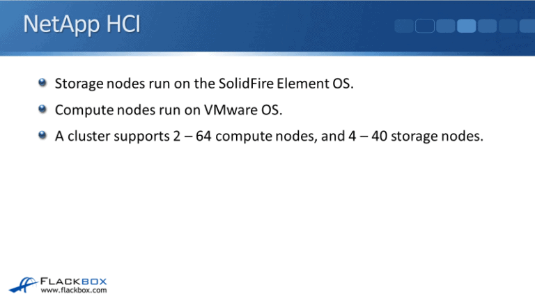 NetApp Element OS Platform: SolidFire & NetApp HCI - FlackBox