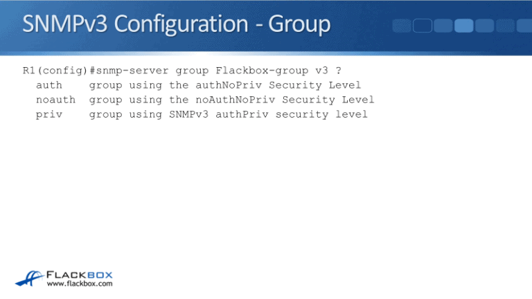 Cisco SNMP v3 Configuration - FlackBox