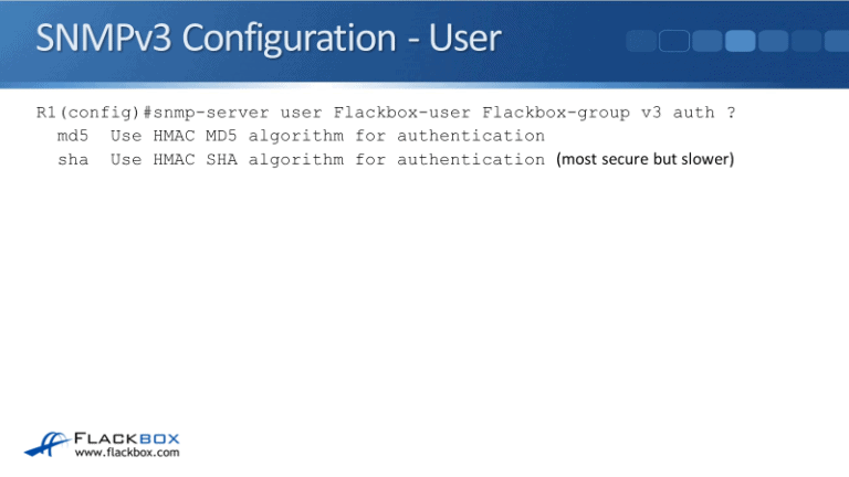Cisco SNMP v3 Configuration - FlackBox