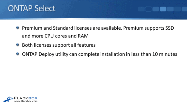 NetApp ONTAP Platforms Overview - FlackBox