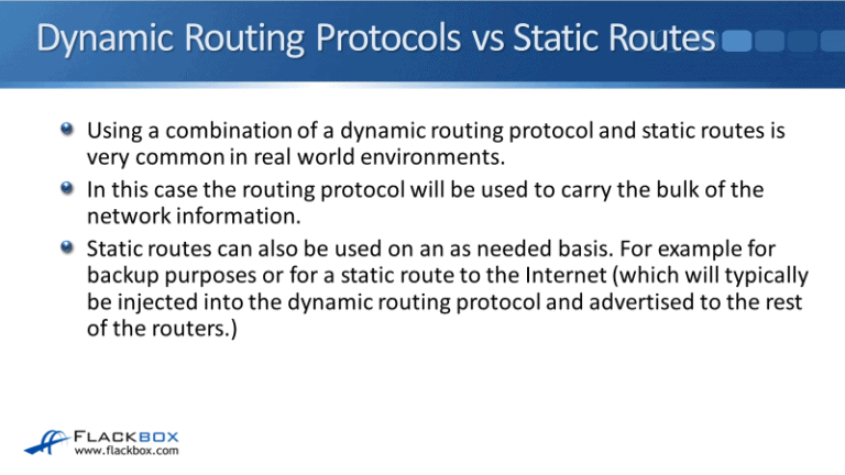 Dynamic Routing Protocols vs Static Routes Tutorial - FlackBox