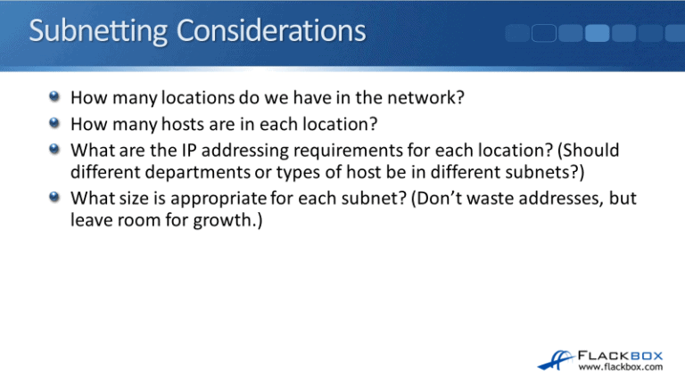 VLSM Variable Length Subnet Mask Example - FlackBox
