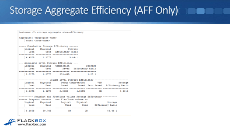 NetApp Storage Efficiency Reporting Tutorial - FlackBox