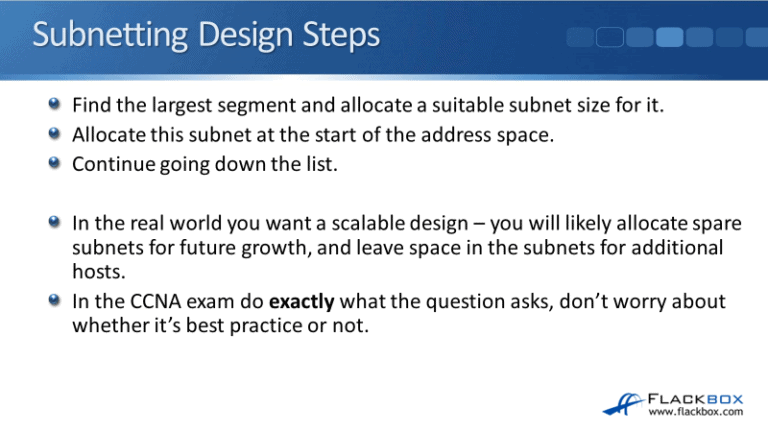VLSM Variable Length Subnet Mask Example - FlackBox
