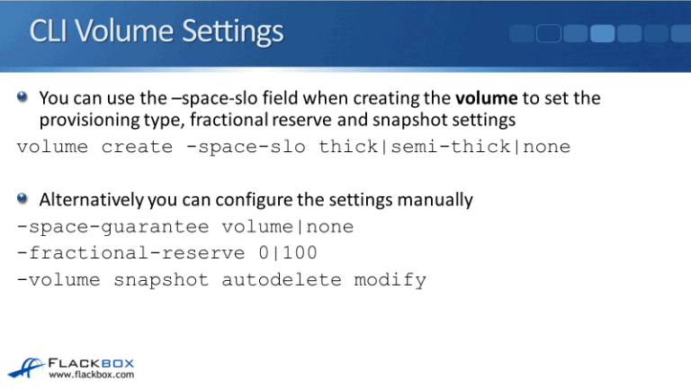 NetApp SAN Thin Provisioning Settings Tutorial - FlackBox