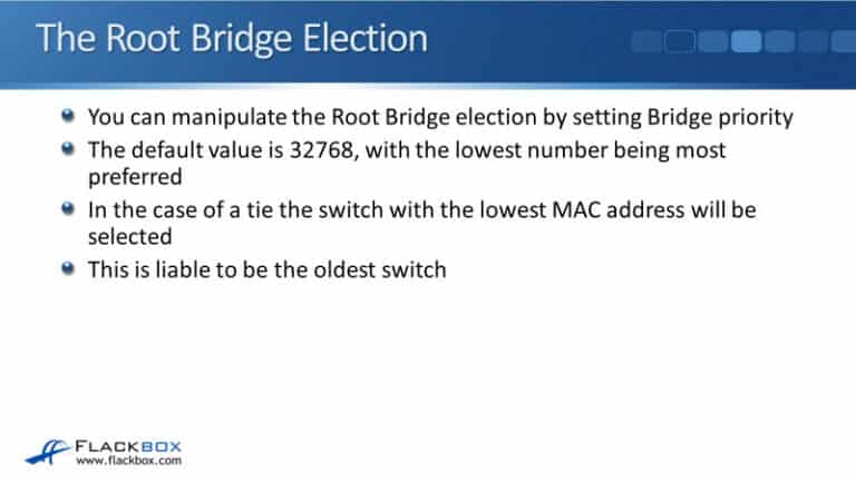 Spanning Tree Root Bridge Election on Cisco Switches - FlackBox
