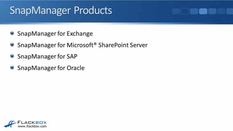 SnapDrive, SnapManager, and SnapCenter - FlackBox