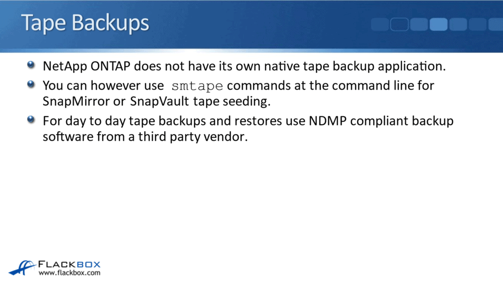 NetApp Tape Backups - FlackBox