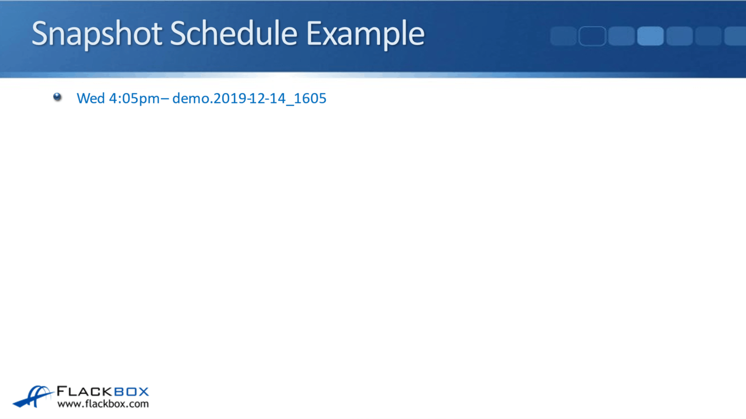 NetApp Snapshot Schedules - FlackBox
