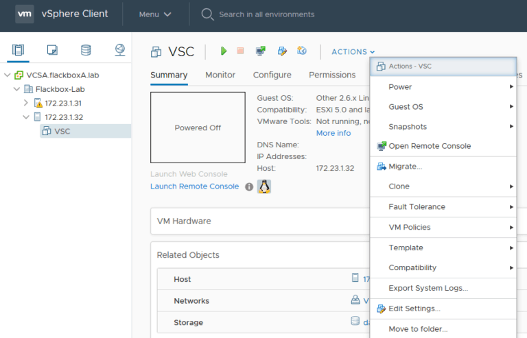 NetApp VSC Installation - FlackBox