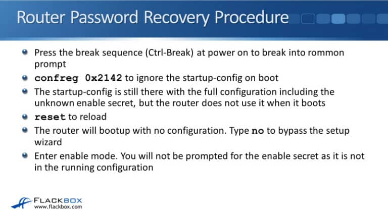 Cisco Factory Reset and Password Recovery - FlackBox