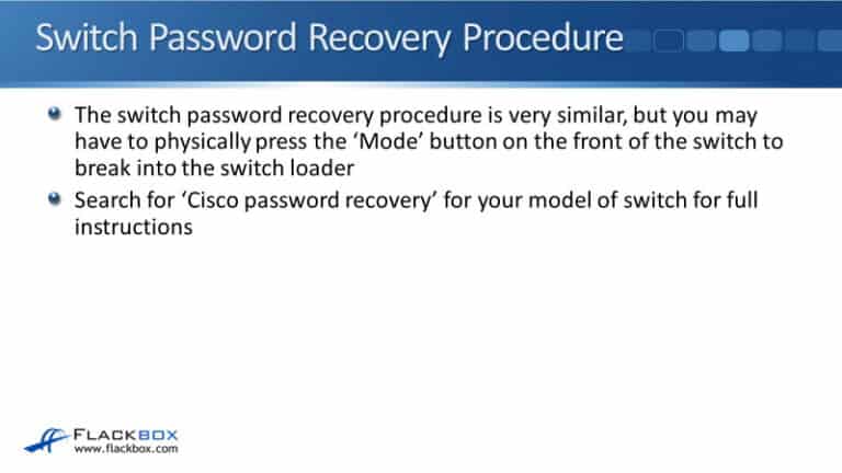 Cisco Factory Reset and Password Recovery - FlackBox